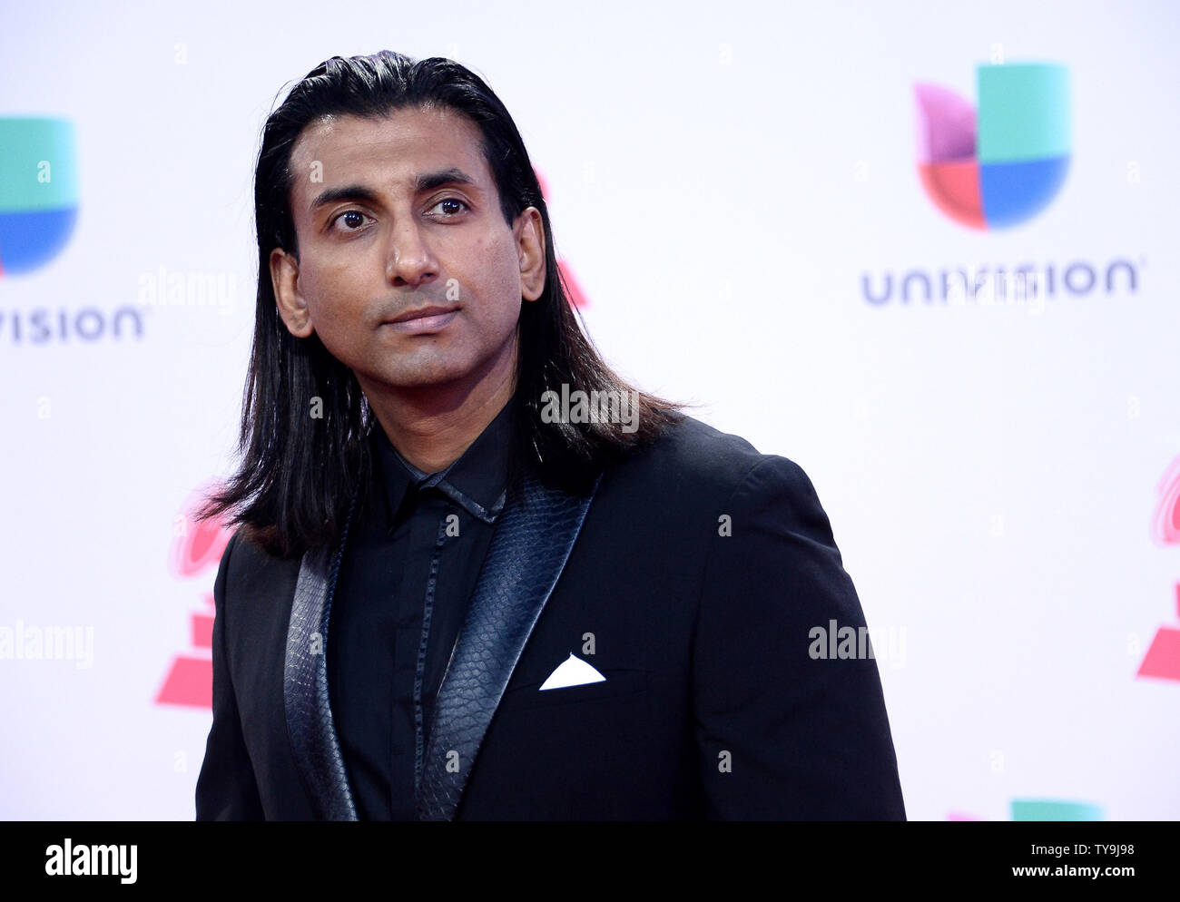 Jay "J2" Singh arrives for the 16th Annual Latin Grammy Awards at the MGM Grand Garden Arena in ...