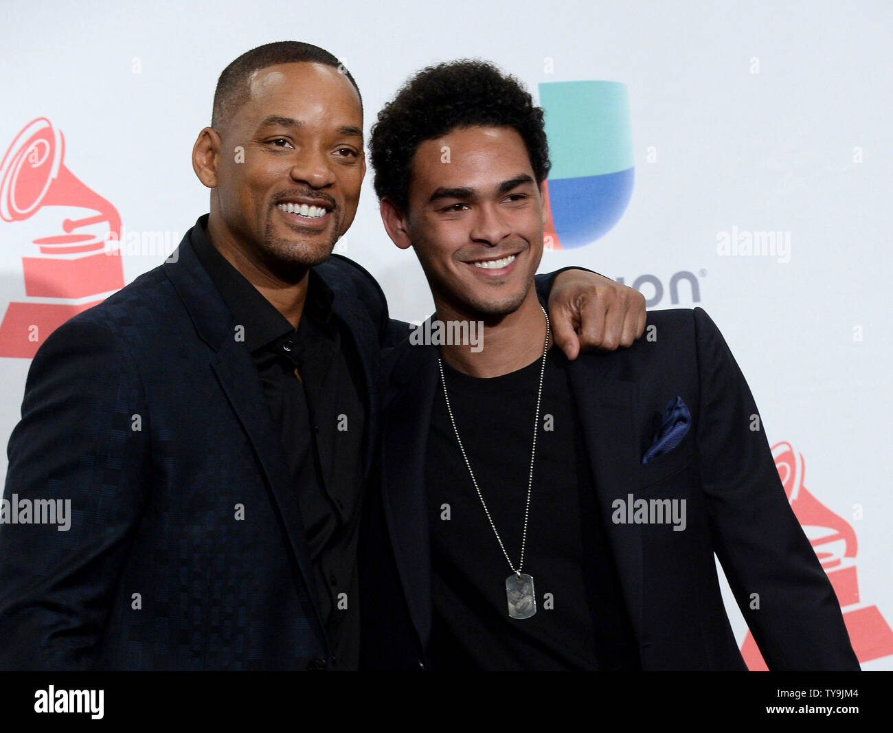 Will Smith, left, and Trey Smith pose backstage during the 16th Annual ...