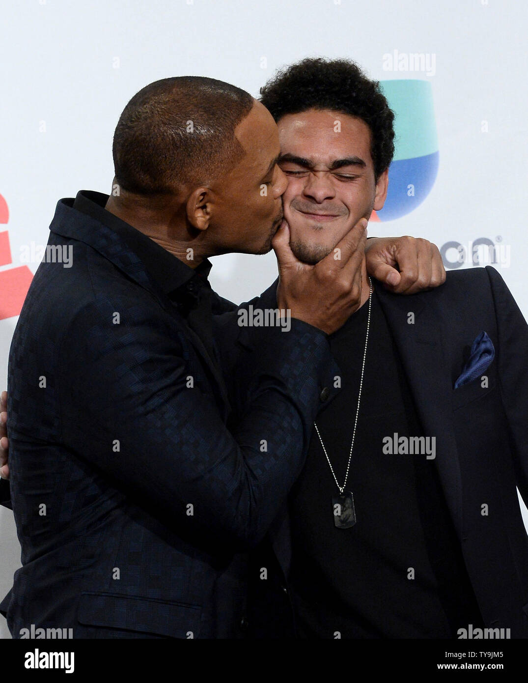 Will Smith, left, and Trey Smith pose backstage during the 16th Annual ...