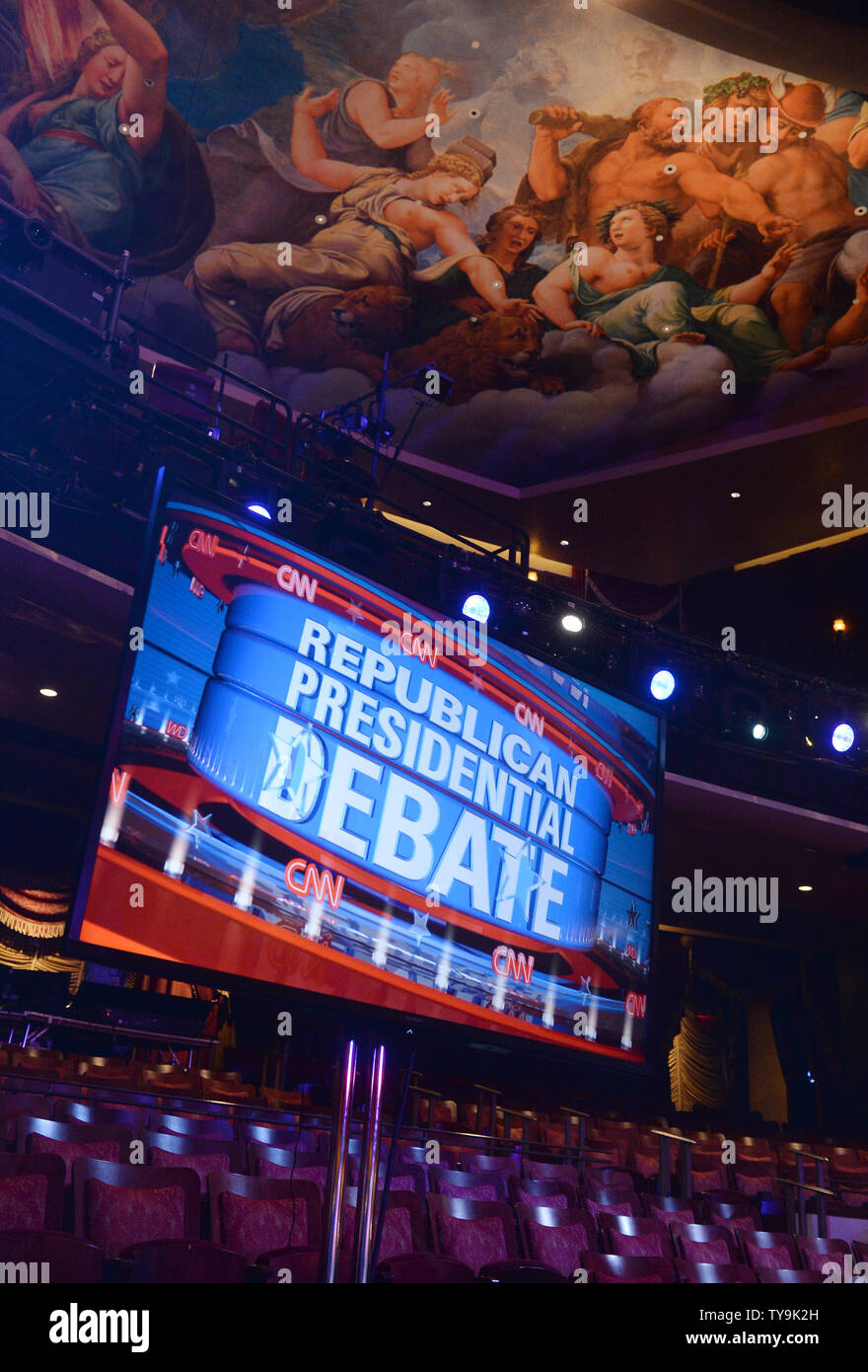 The debate hall as seen prior to the fifth Republican presidential ...