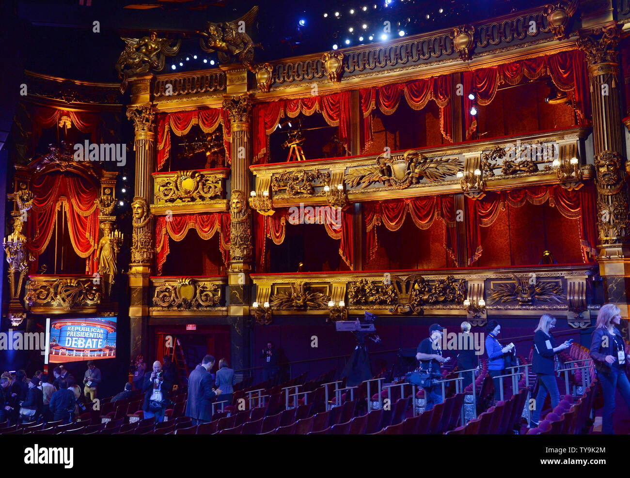 The debate hall as seen prior to the fifth Republican presidential ...