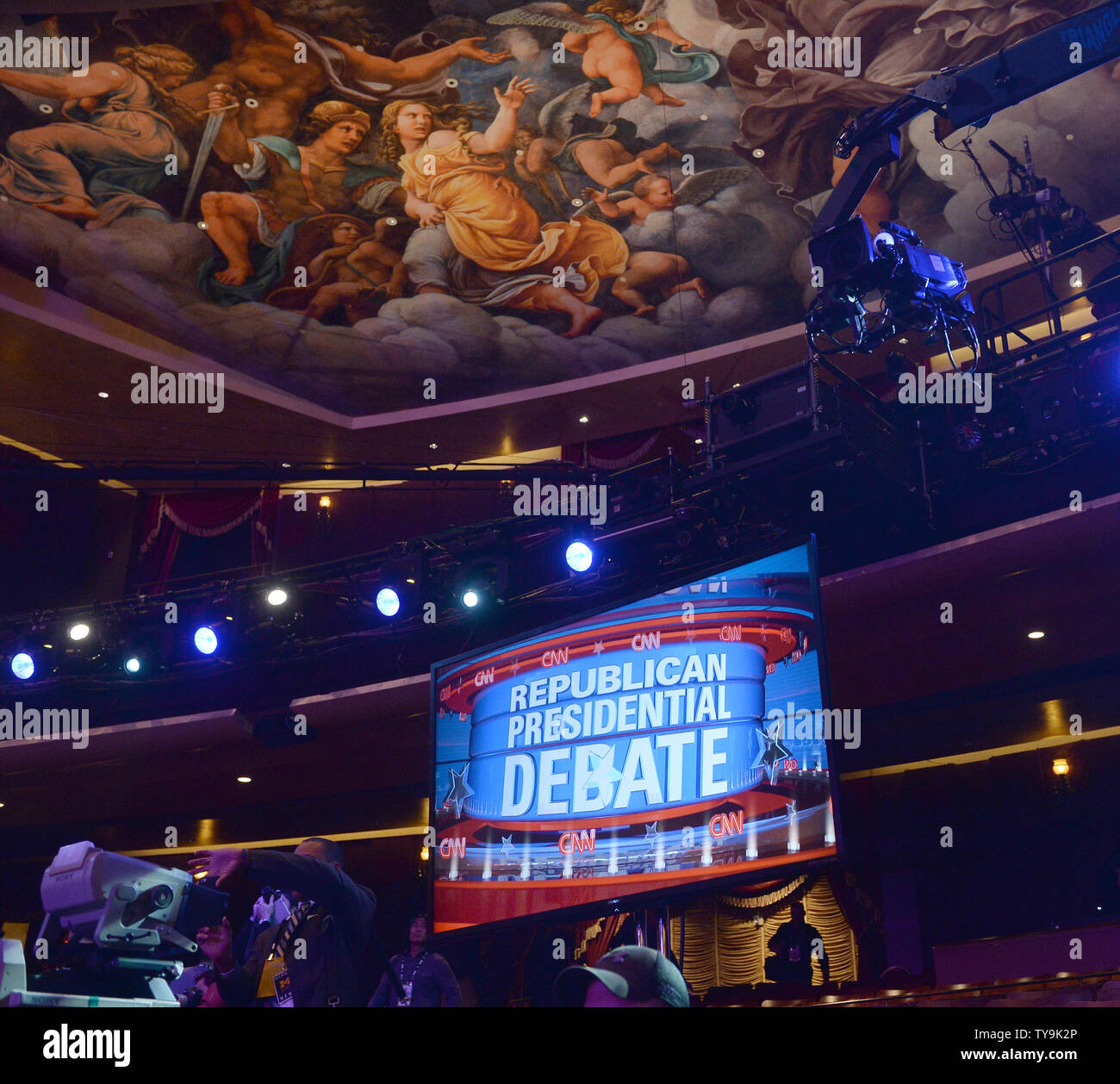The debate hall as seen prior to the fifth Republican presidential ...