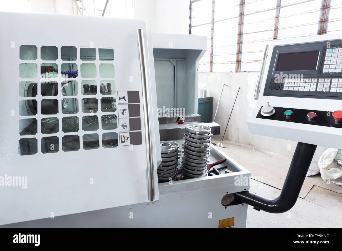Industrial machine and control panel Stock Photo - Alamy