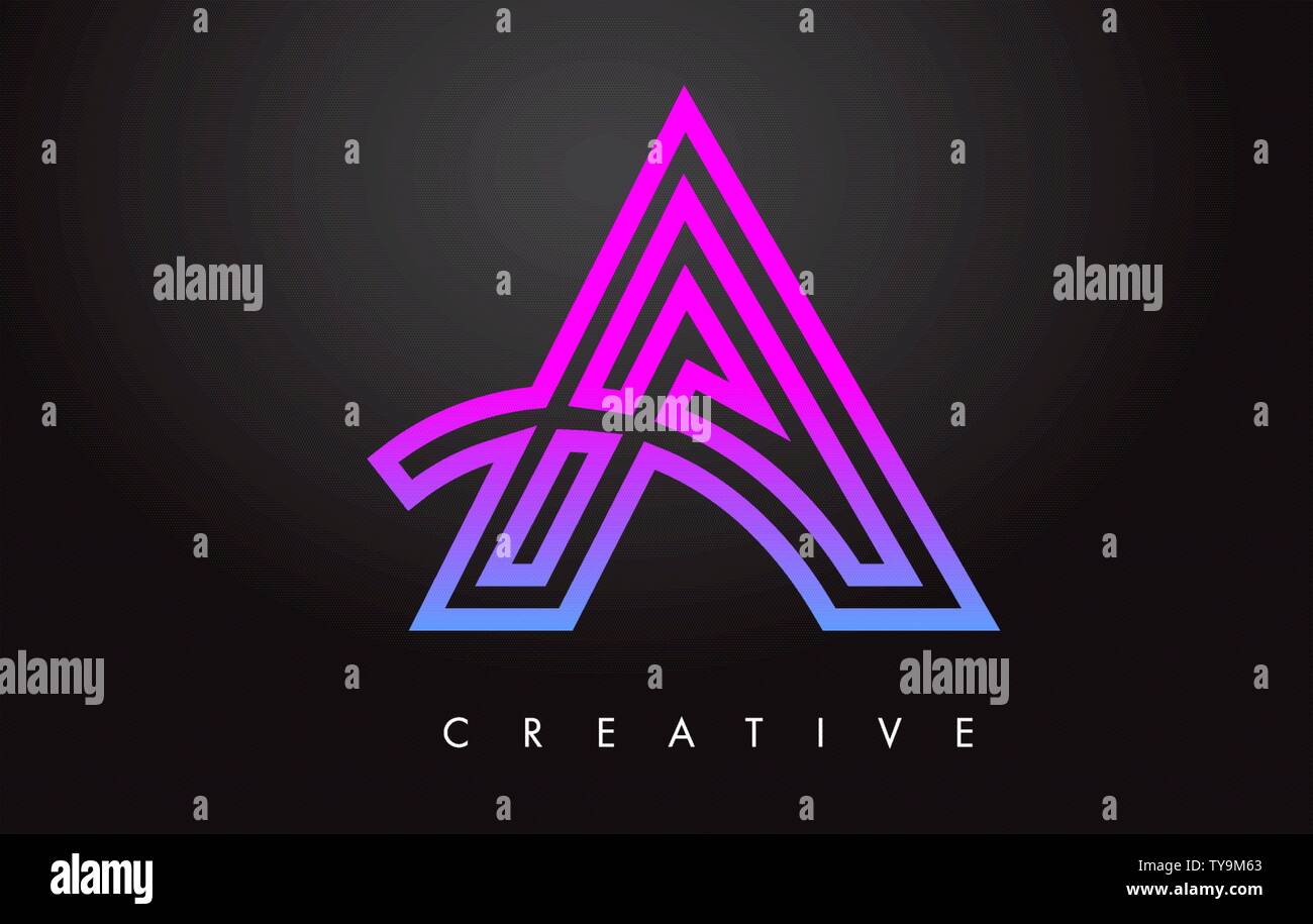 A Letter Design Logo. Letter A Icon Logo with Modern Swoosh vector ...