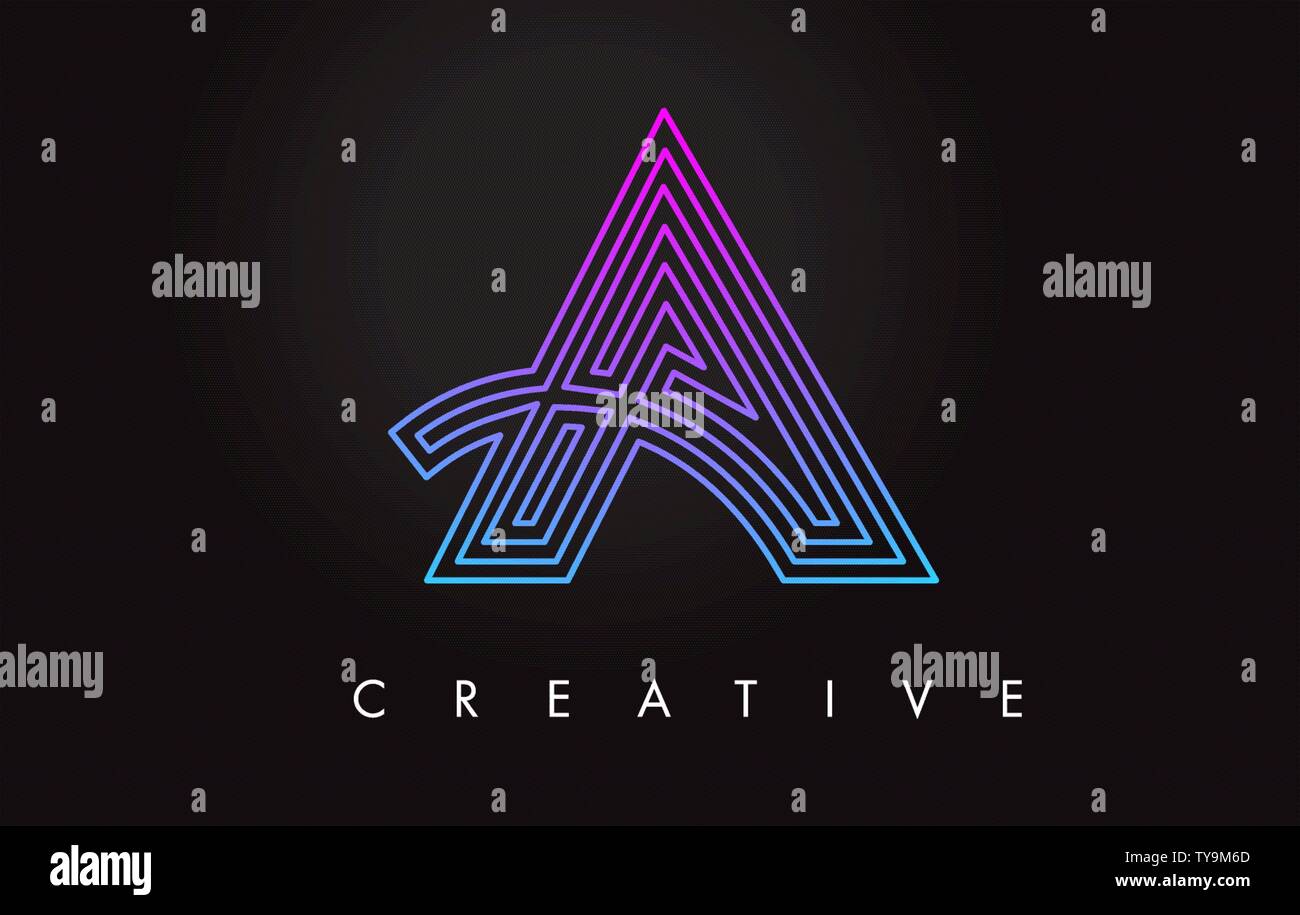 A Letter Design Logo. Letter A Icon Logo with Modern Swoosh vector ...