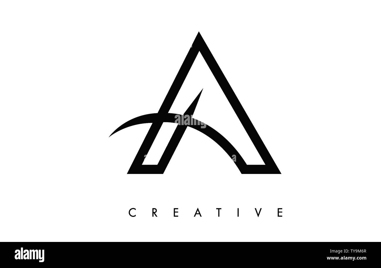 A Letter Design Logo. Letter A Icon Logo with Modern Swoosh vector ...