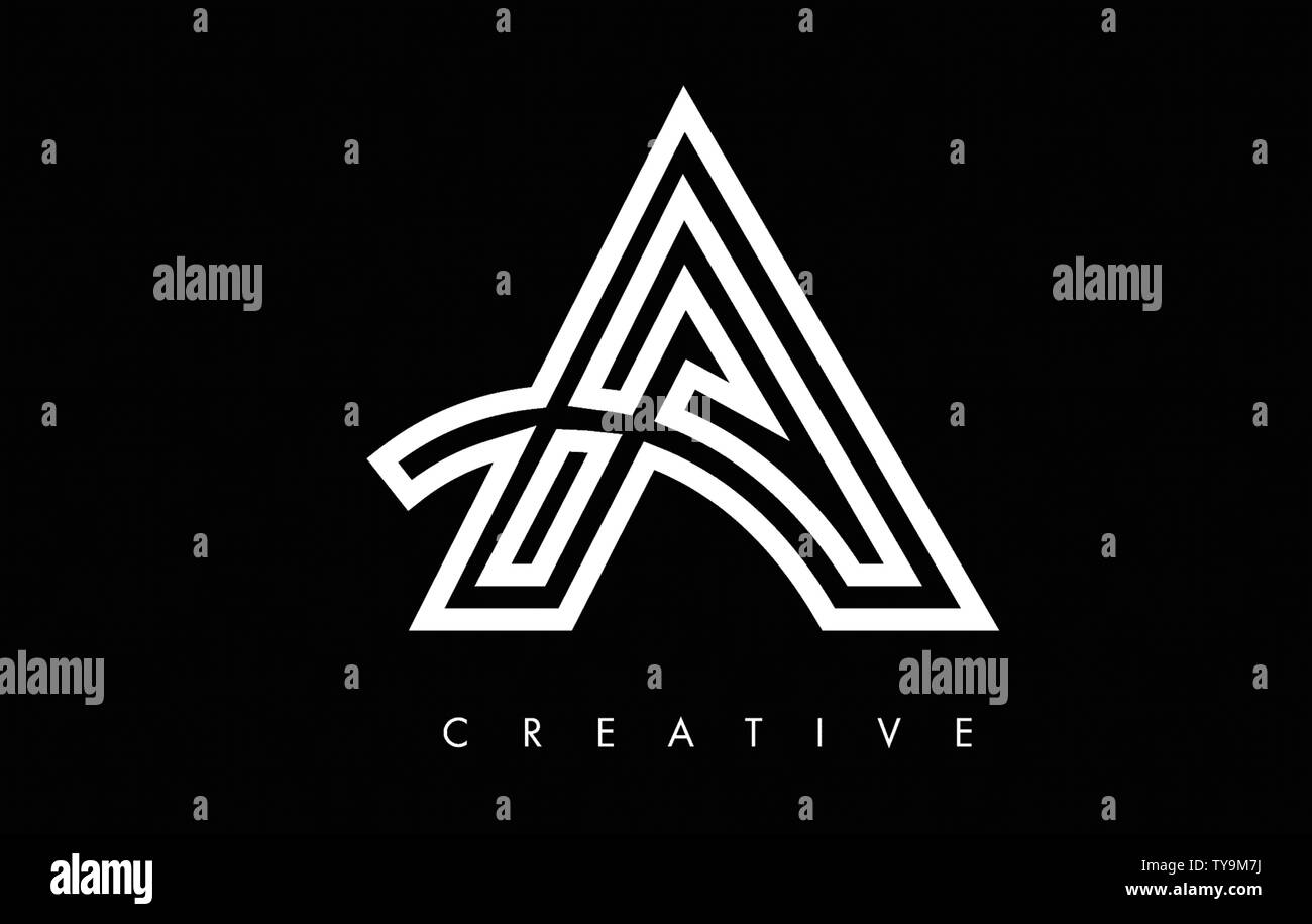 A Letter Design Logo. Letter A Icon Logo with Modern Swoosh vector ...