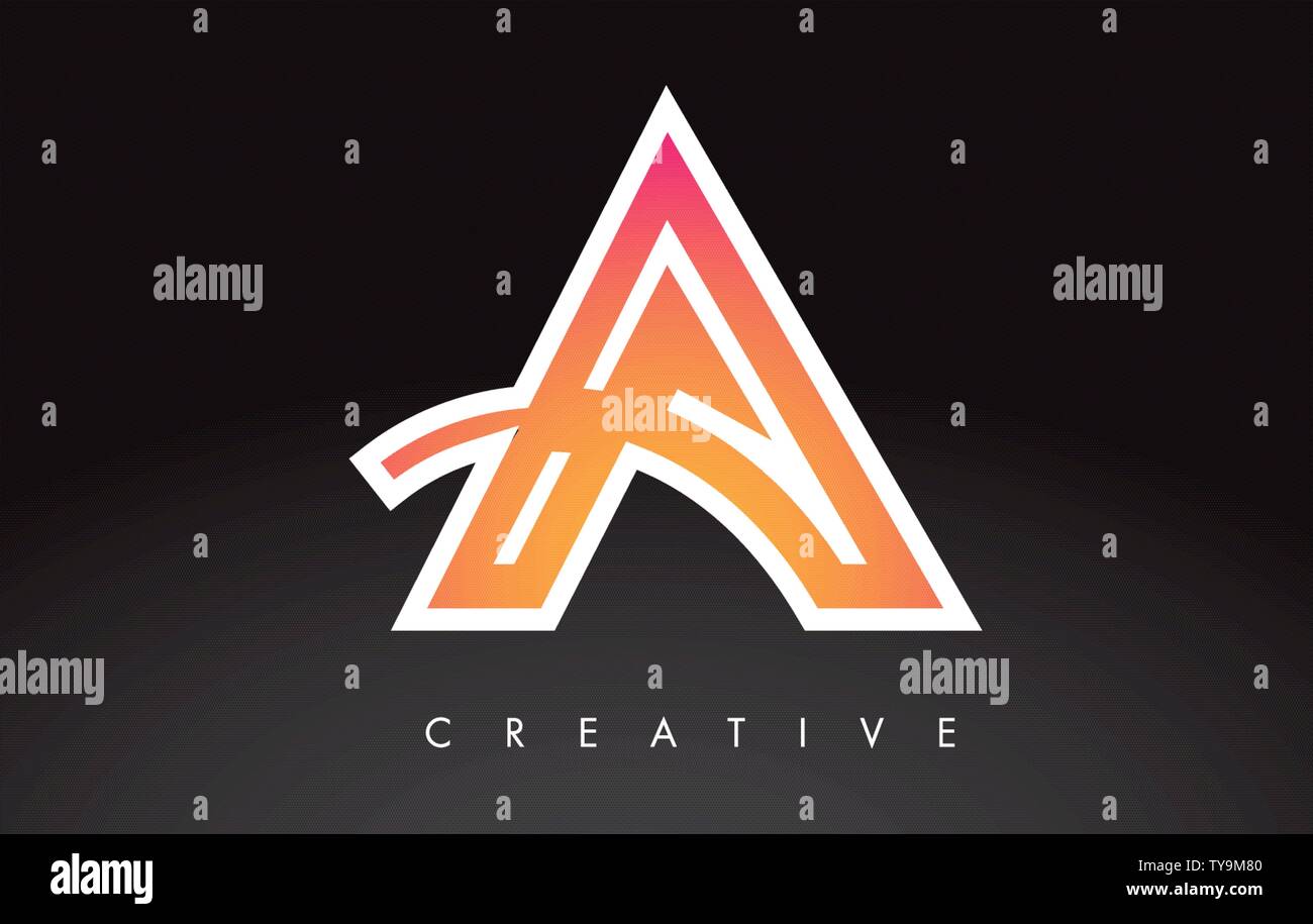 A Letter Design Logo. Letter A Icon Logo with Modern Swoosh vector ...