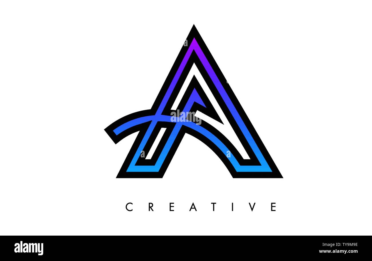 A Letter Design Logo. Letter A Icon Logo with Modern Swoosh vector ...