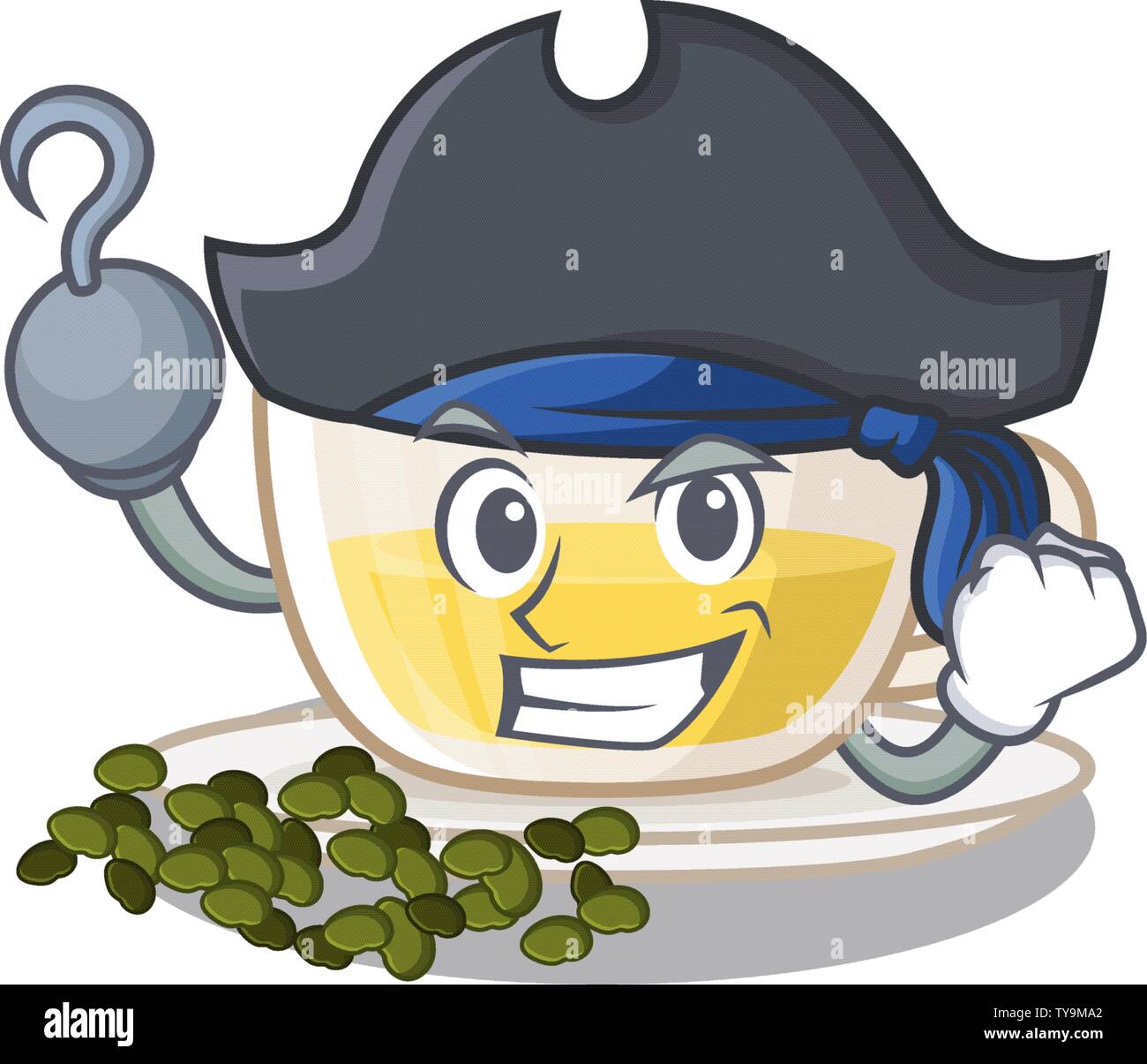 Pirate oolong tea poured in character cup Stock Vector Image & Art - Alamy