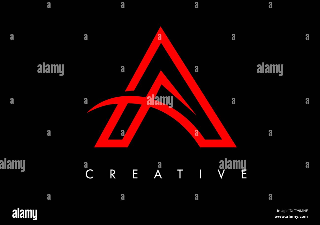 A Letter Design Logo. Letter A Icon Logo with Modern Swoosh vector ...