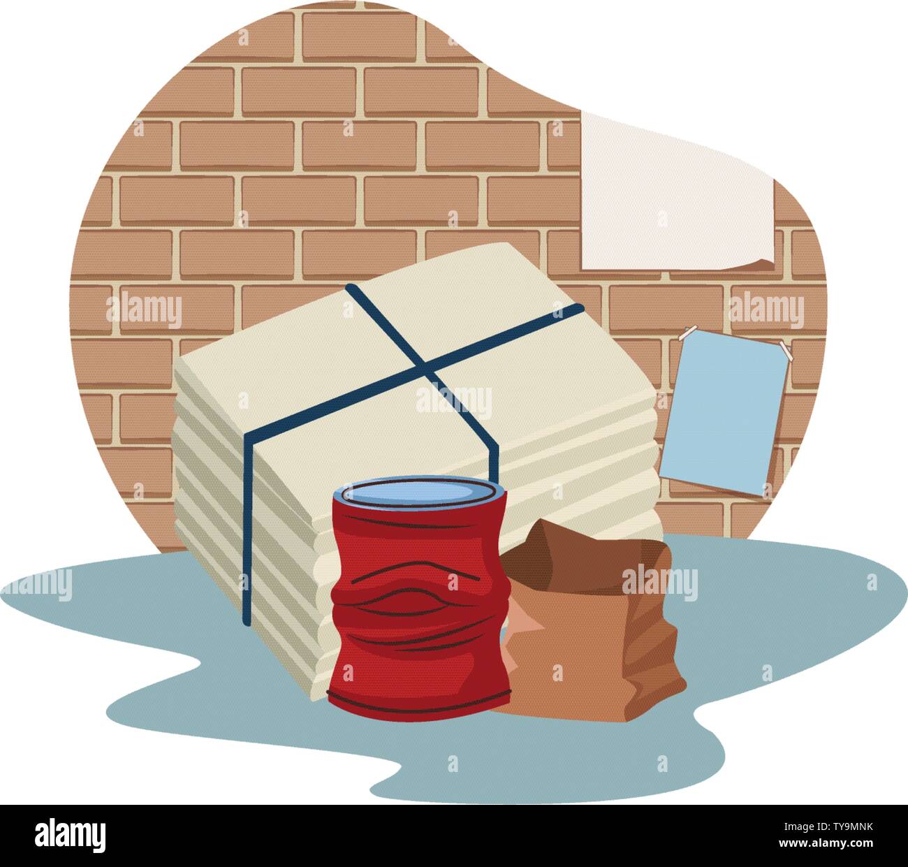 Crumpled tin can Stock Vector Images - Alamy