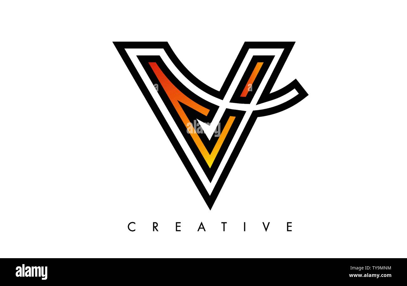 V Letter Design Logo. Letter V Icon Logo with Modern Swoosh vector ...