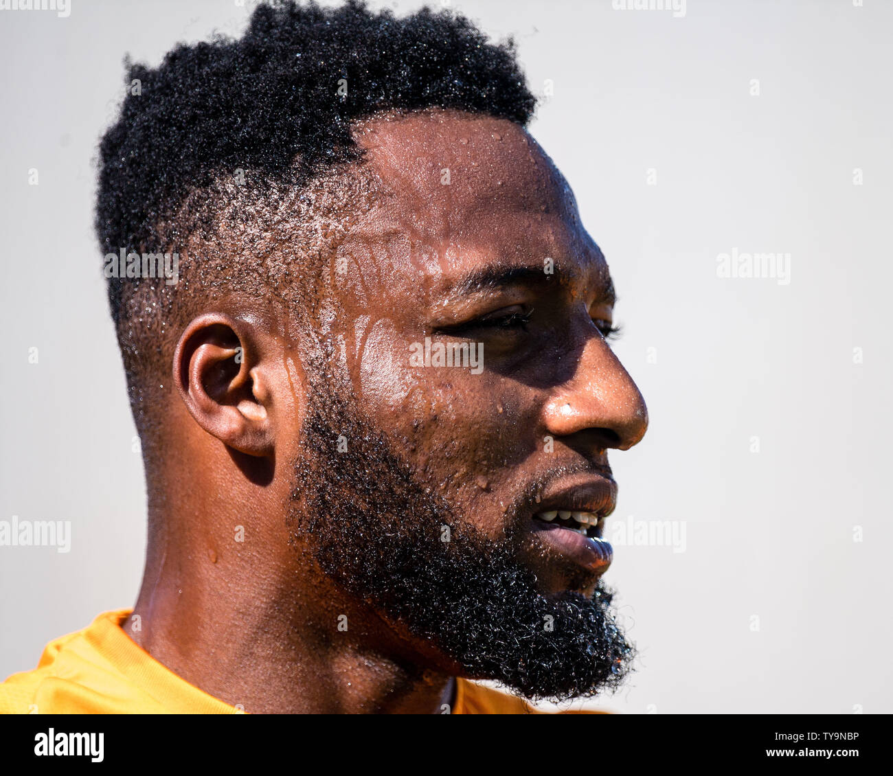 CAIRO, EGYPT - JUNE 24: Wilfried Kanon of Cote d'Ivoire looks on during ...