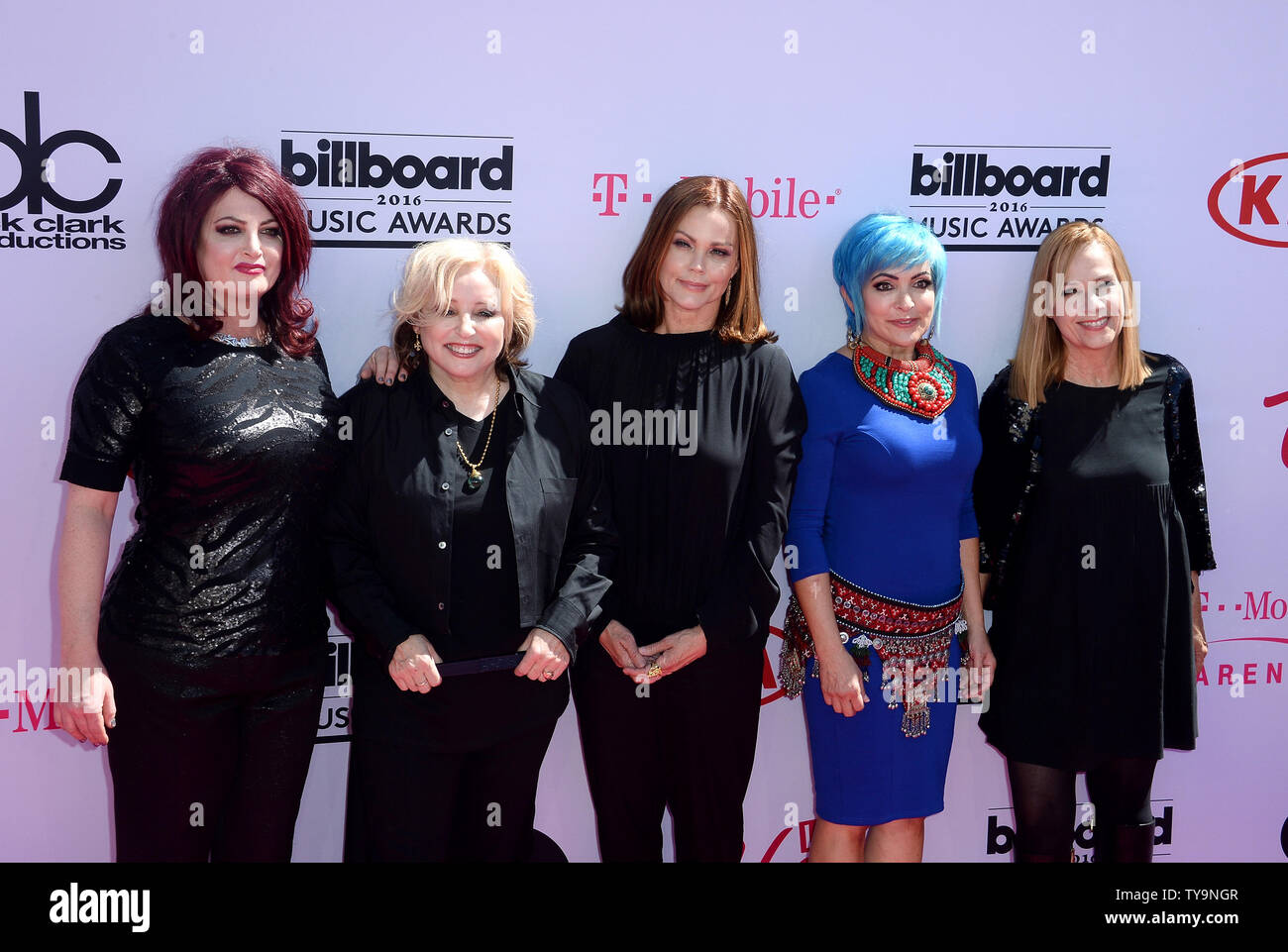 Musicians Abby Travis, Gina Schock, Belinda Carlisle, Jane Wiedlin, and ...