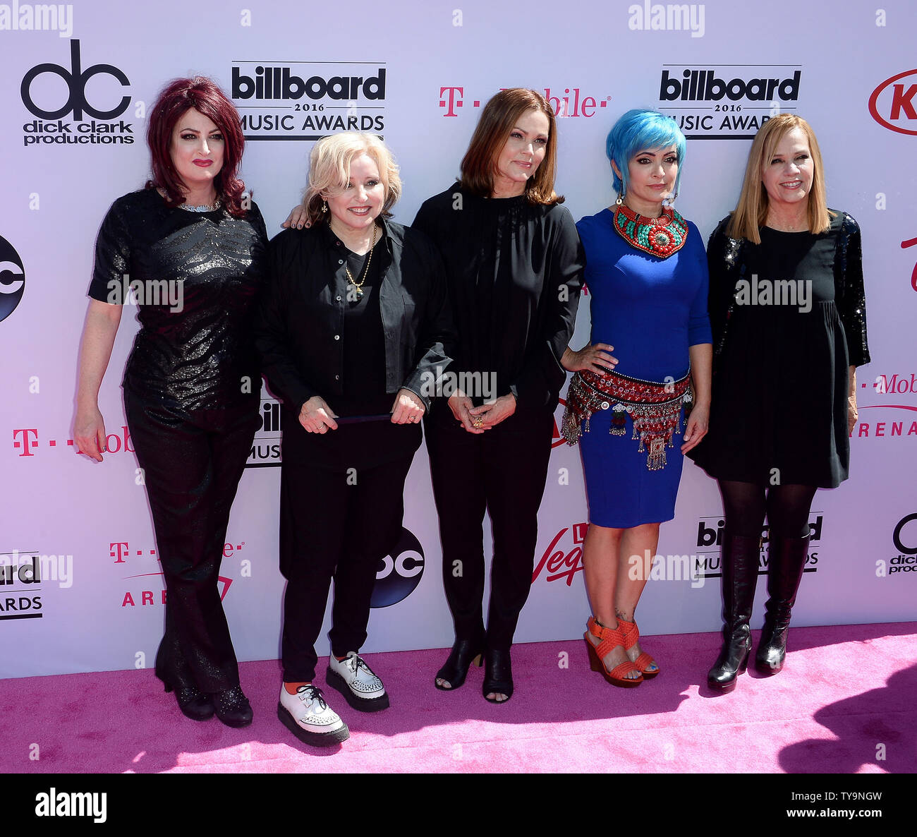 Musicians Abby Travis, Gina Schock, Belinda Carlisle, Jane Wiedlin, and ...