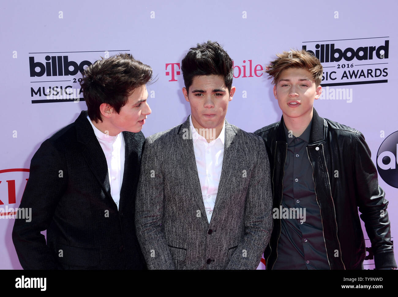 Singers Liam Attridge, Emery Kelly and Ricky Garcia of Forever In Your ...
