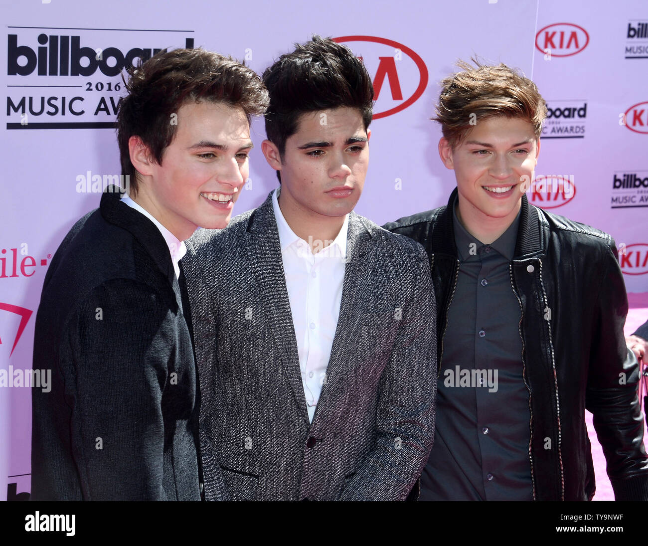 Singers Liam Attridge, Emery Kelly and Ricky Garcia of Forever In Your ...