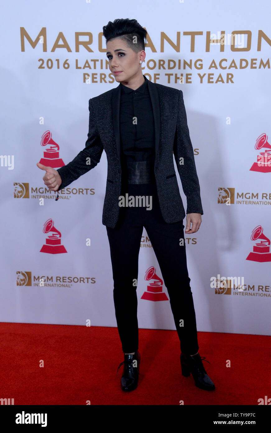 Recording artist Karen Martello attends the Latin Grammy Person of the ...