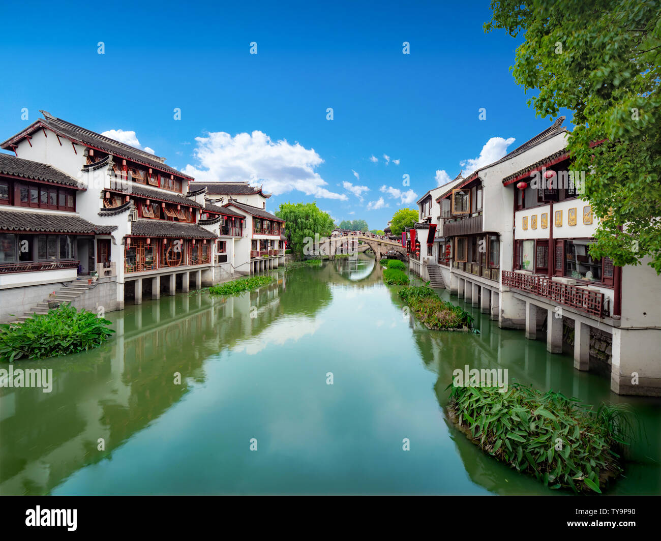 The scenery of Qibao ancient town Stock Photo - Alamy