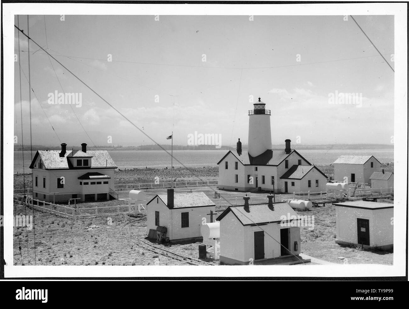 New Dungeness Lighthouse, Dwelling and out buildings, April 1944, ca ...
