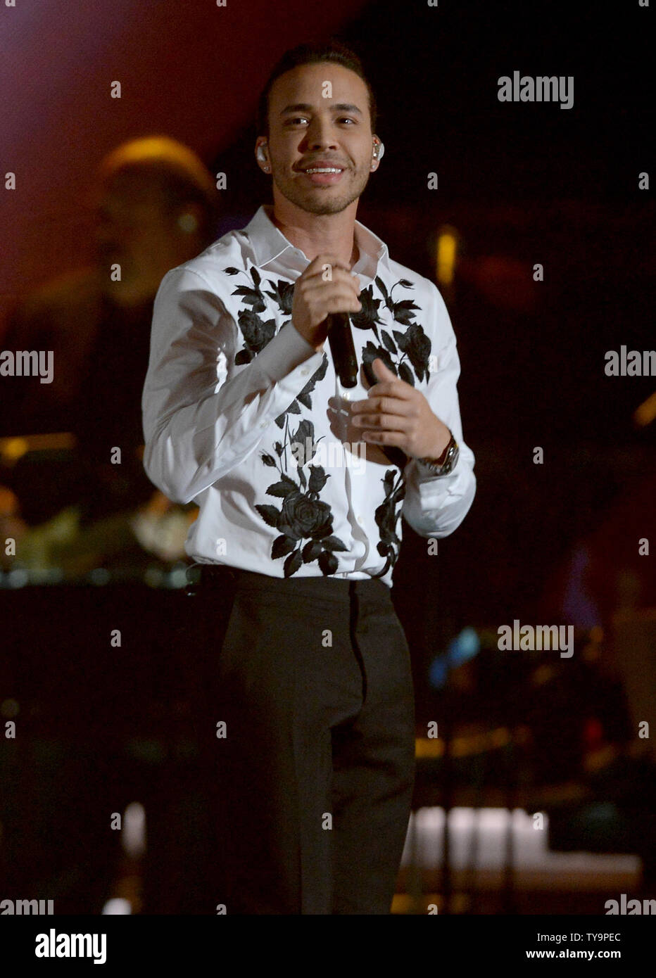 Singer Prince Royce performs onstage during the Latin Grammy Person of ...