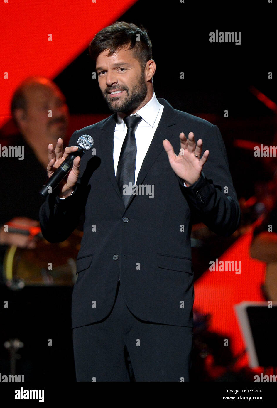 Recording artist Ricky Martin speaks onstage during the Latin Grammy ...