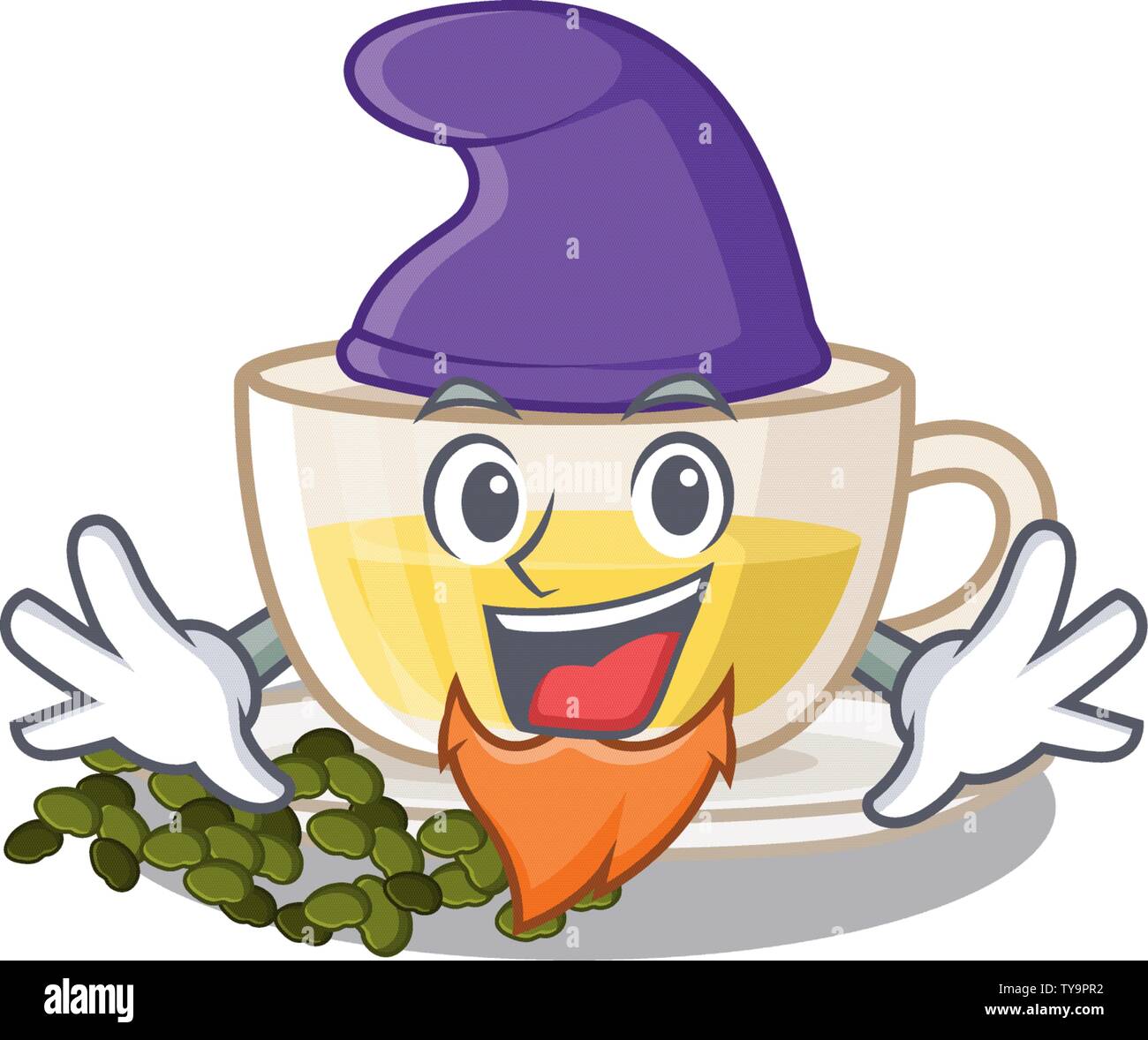 Elf oolong tea poured in character cup Stock Vector Image & Art - Alamy