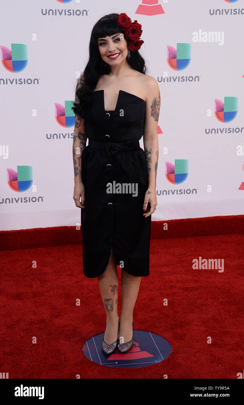 Singer Mon Laferte arrives on the red carpet for the 17th annual Latin ...