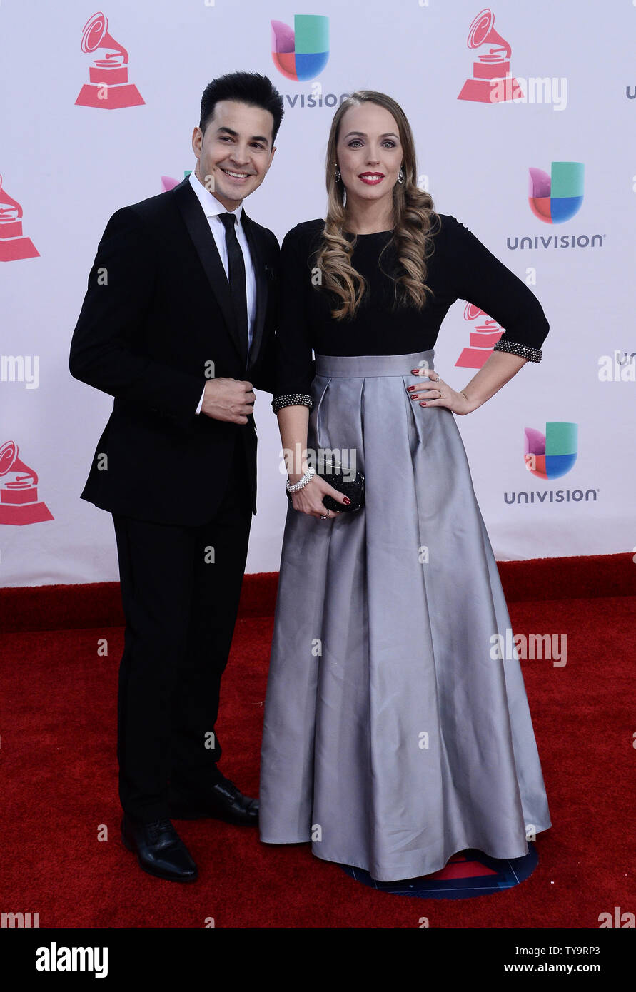 Emir Sensini (L) and Soledad Sensini arrive on the red carpet for the ...