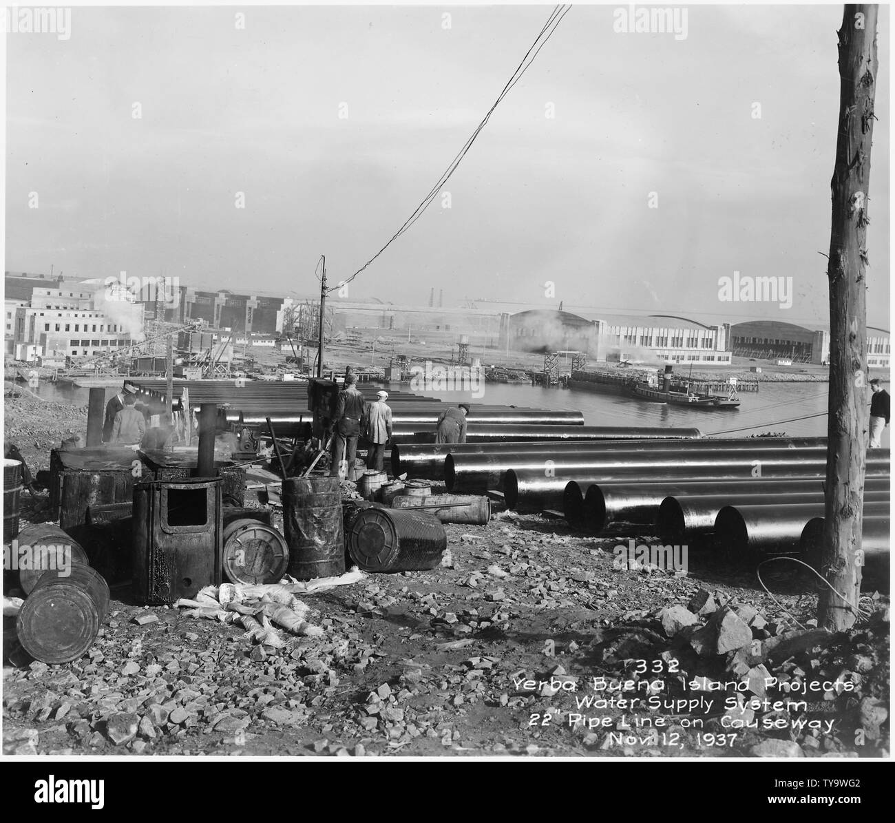 No. 332 Yerba Buena Island Projects Water Supply System 22 Pipe Line on ...