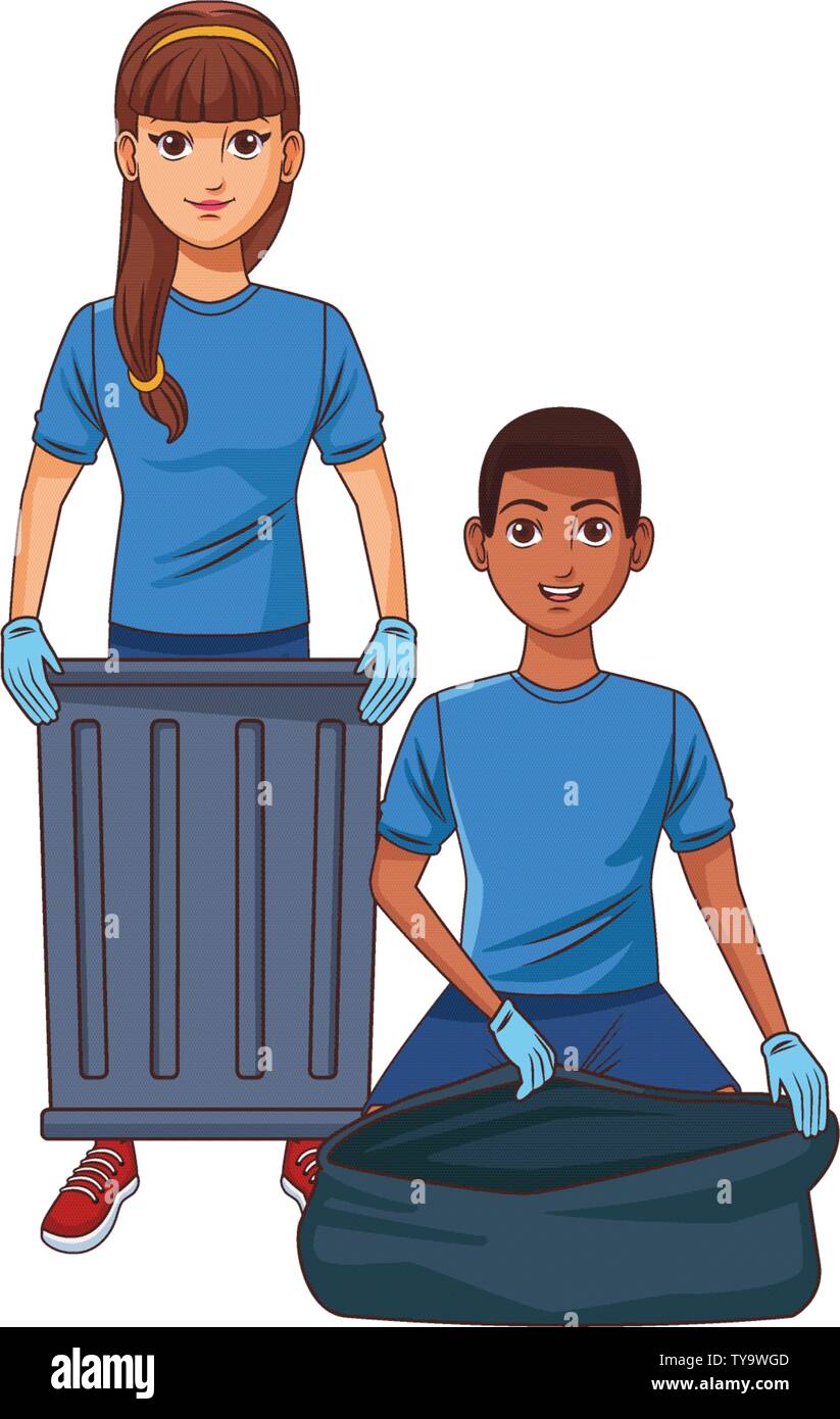 cleaning service person avatar cartoon character Stock Vector Image ...
