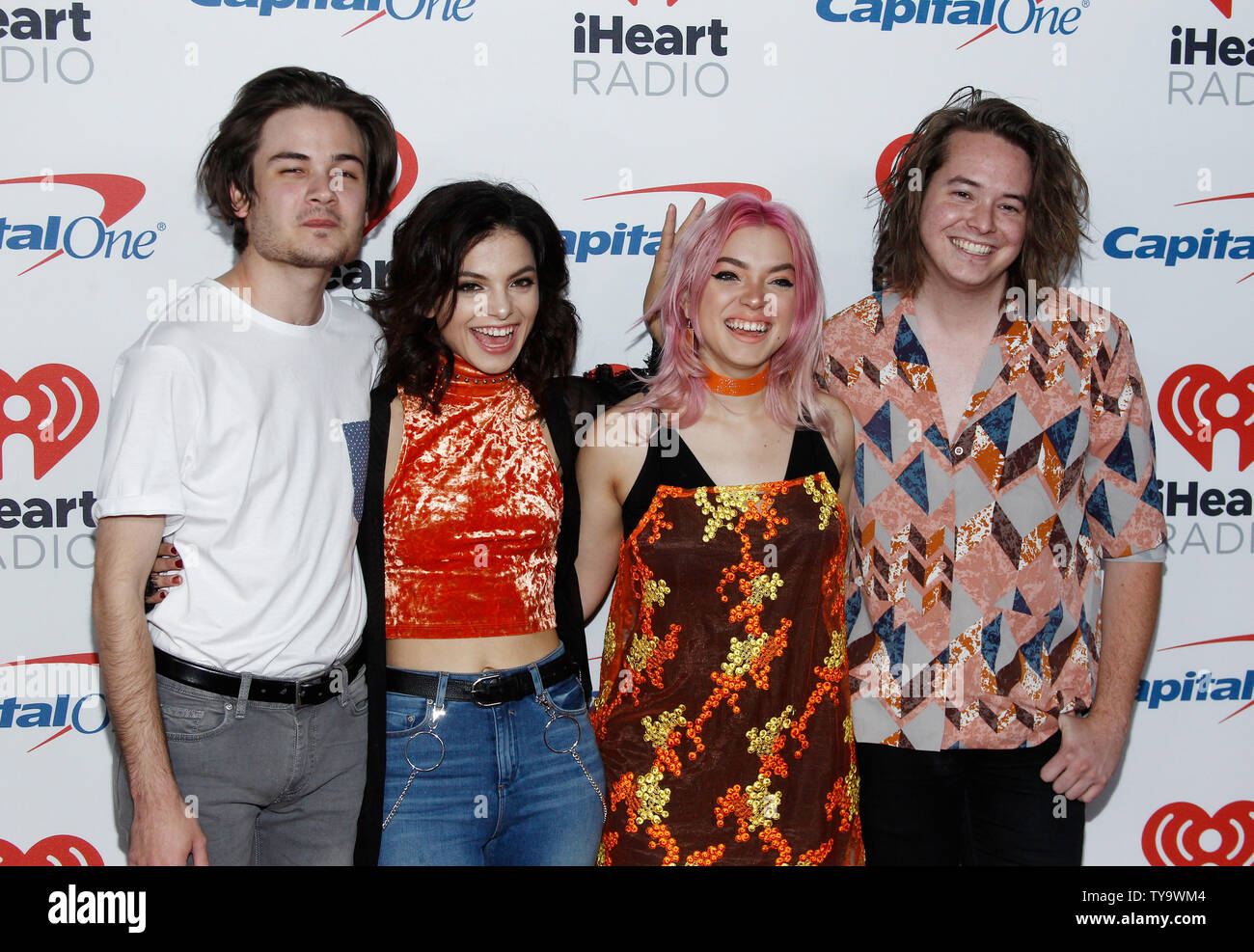 Hey Violet arrives for the iHeartRadio Music Festival at the T-Mobile ...