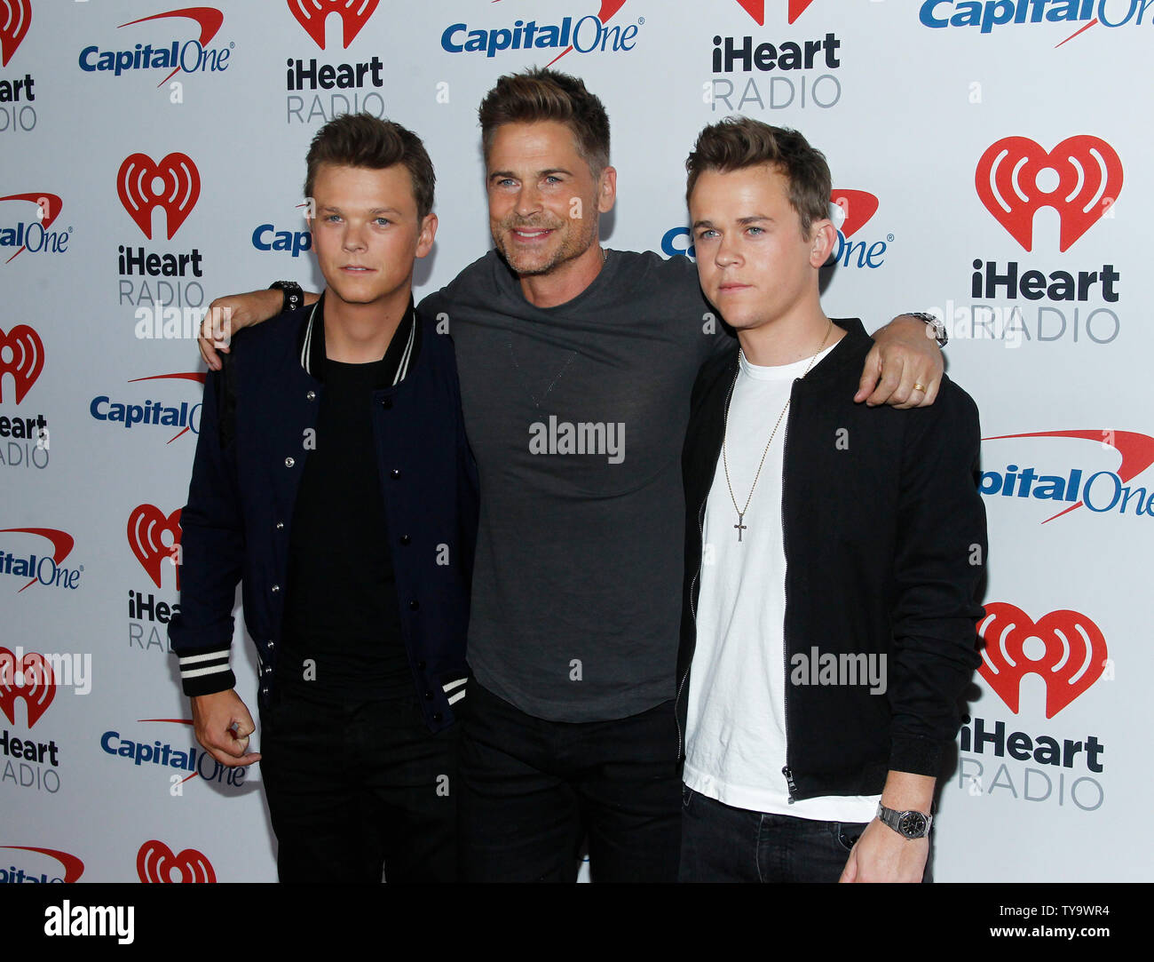 Matthew Lowe, Rob Lowe and John Lowe arrive for the iHeartRadio Music ...