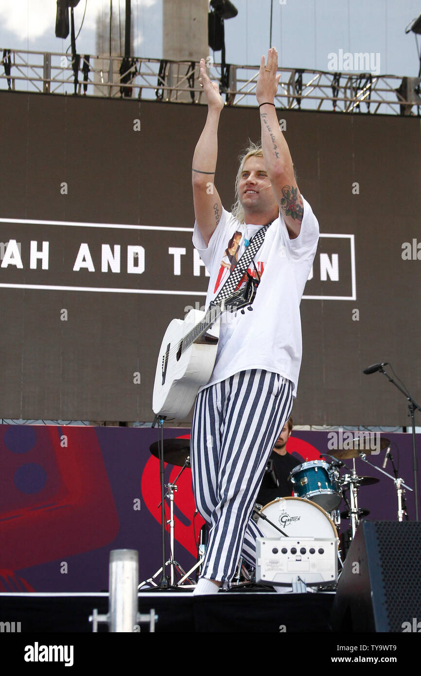 Lead singer Judah Akers of the alternative rock band 'Judah and the ...