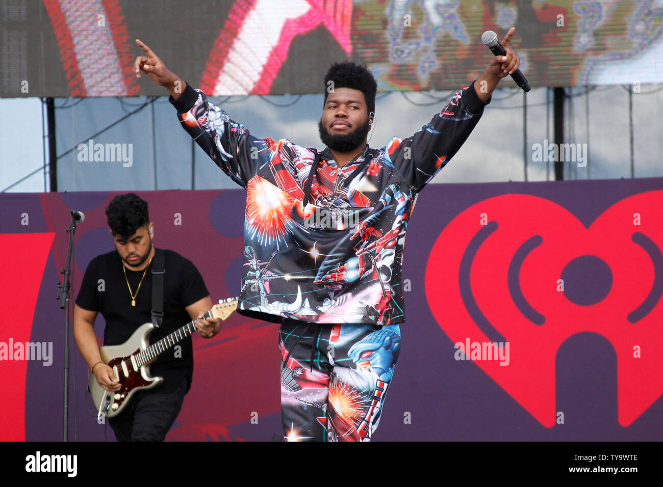Singer-songwriter Khalid performs on stage during the iHeartRadio Music ...