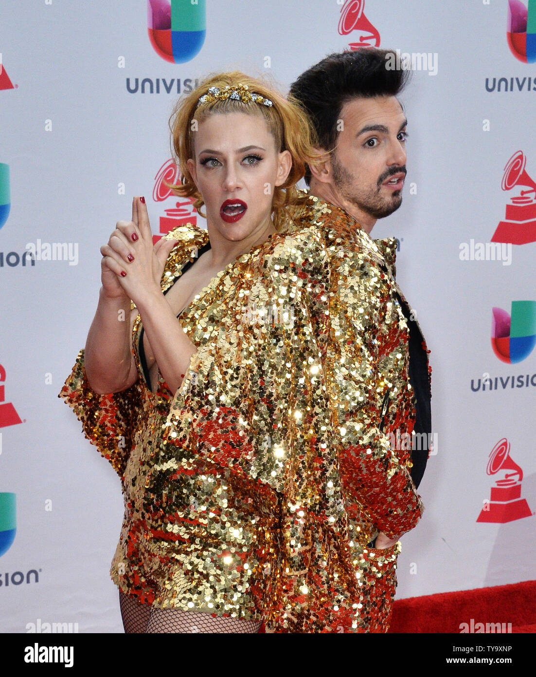 Argentine electropop band Miranda! arrives on the red carpet for the ...