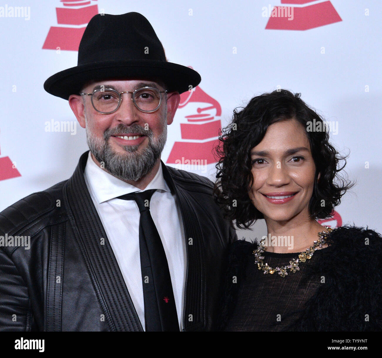 Kacho Lopez Mari (L) and Tristana Robles attend the Latin Grammy Person ...