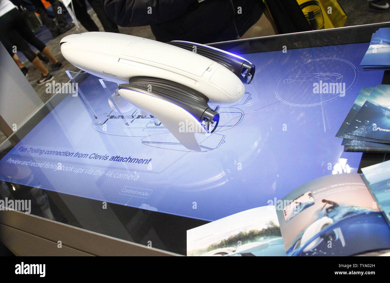 Power Vision debuts it's water drone the PowerDolphin during the 2018 ...