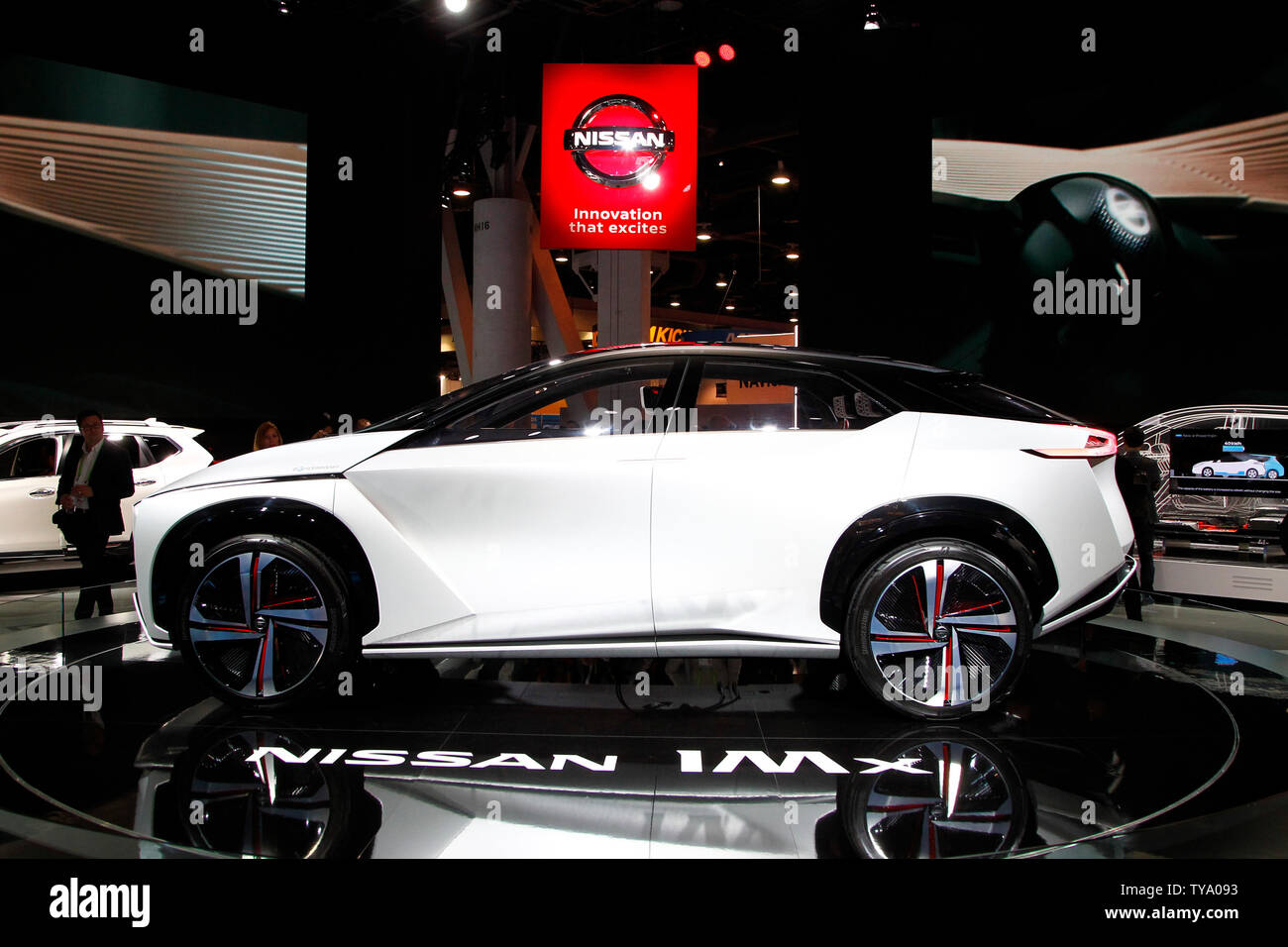 The Nissan IMx electric concept, on display during the 2018 CES, at the ...