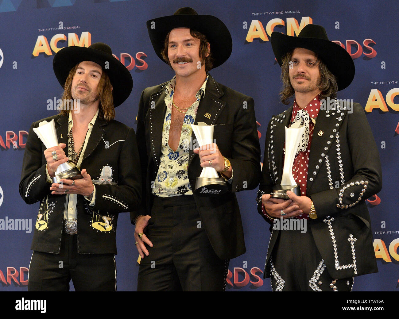 (L-R) Jess Carson, Mark Wystrach, and Cameron Duddy of musical group ...