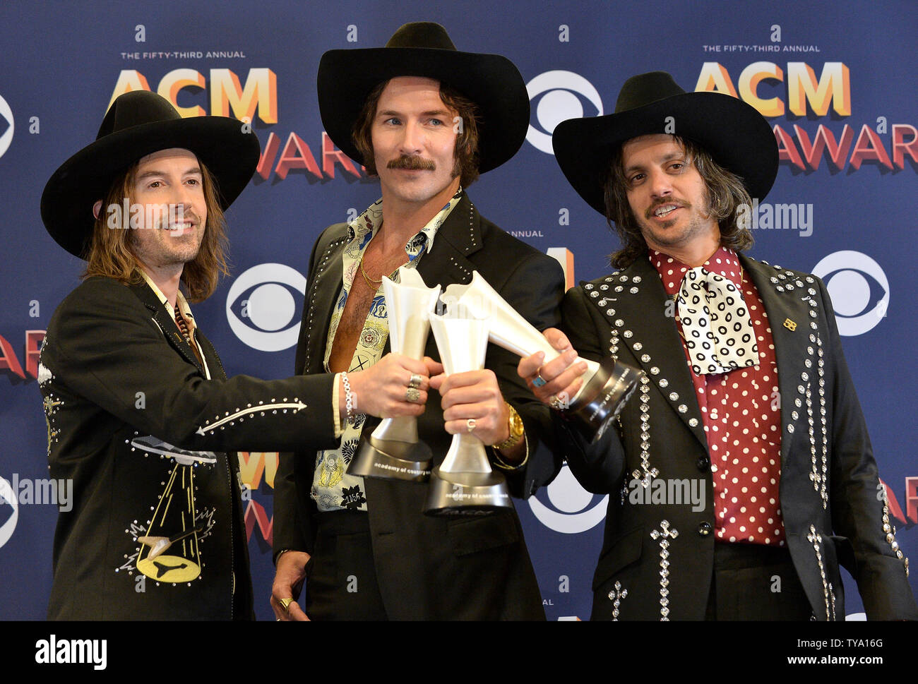 (L-R) Jess Carson, Mark Wystrach, and Cameron Duddy of musical group ...