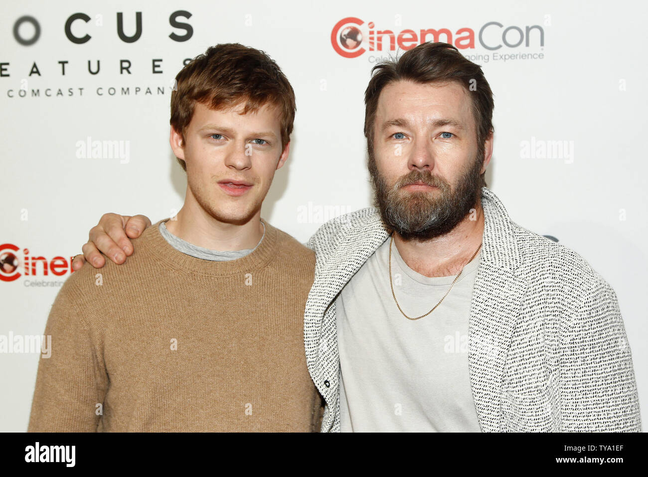 Actors Lucas Hedges and Joel Edgerton arrive for the Focus Features Red ...
