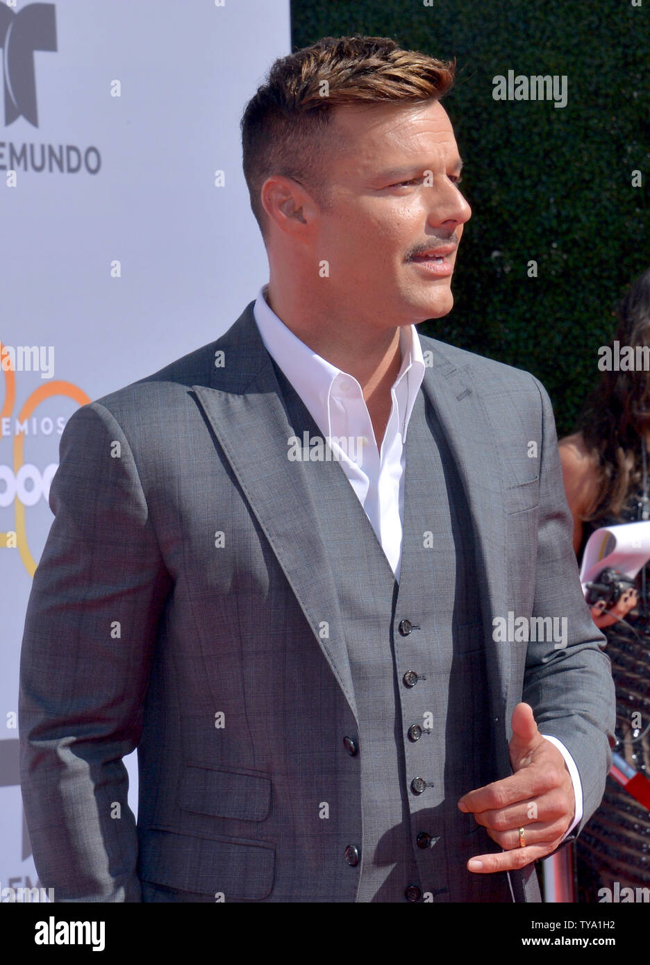 Singer Ricky Martin attends the 2018 Billboard Latin Music Awards at ...