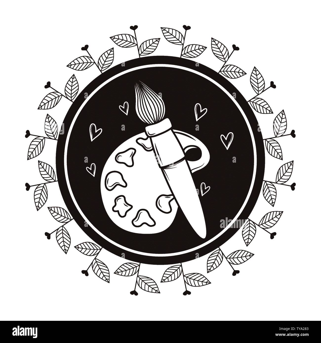 Paint stamp theme Stock Vector Images - Alamy