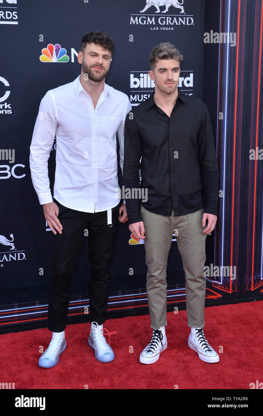 Recording artists Alex Pall (L) and Andrew Taggart of musical group The ...