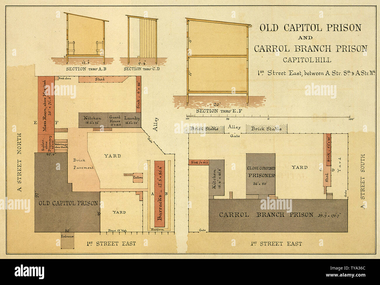 Old capitol prison and carrol branch prison hi-res stock photography ...