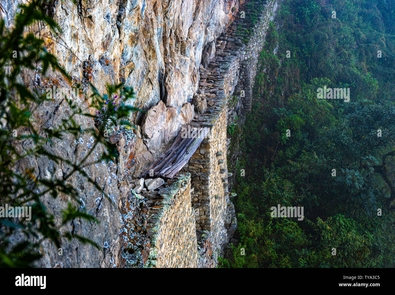 Dangerous Bridge in Peru Stock Photo - Alamy