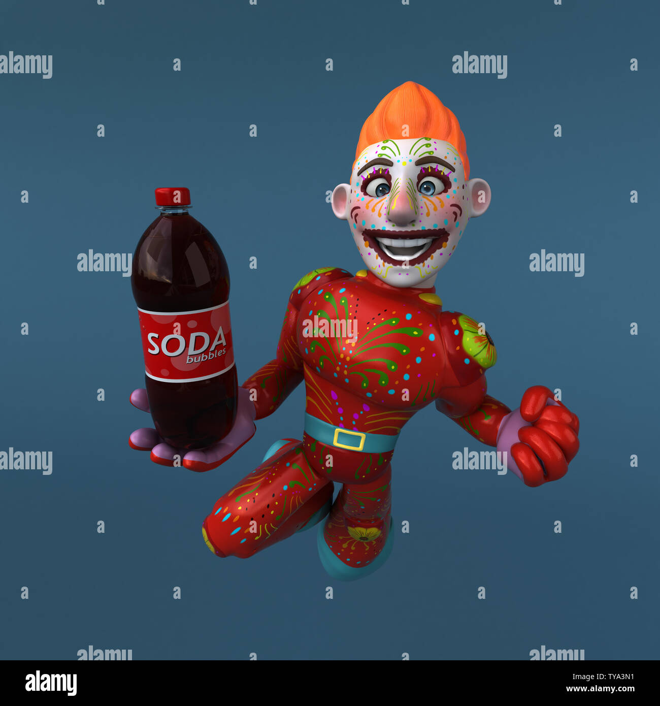 Mexican hero - 3D Illustration Stock Photo - Alamy