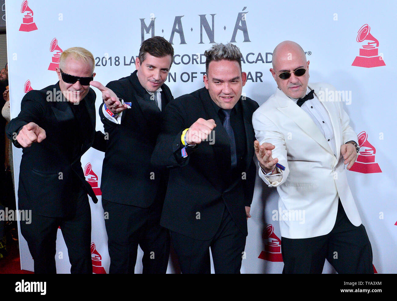 Musical group Los Pixel arrives at the Latin Grammy Person of the Year ...